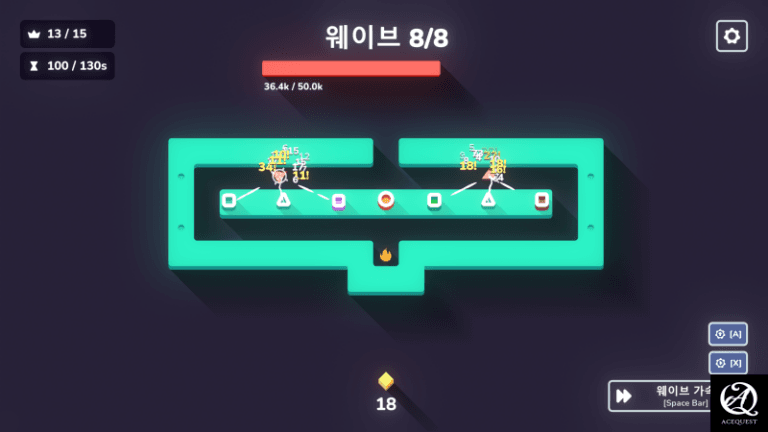 메타성장이 가미된 미니멀 타워 디펜스 아웃홀드(Outhold) 게임 리뷰 - +에이스 퀘스트+