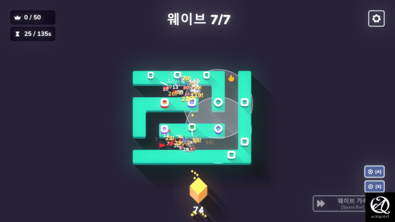 메타성장이 가미된 미니멀 타워 디펜스 아웃홀드(Outhold) 게임 리뷰 - +에이스 퀘스트+