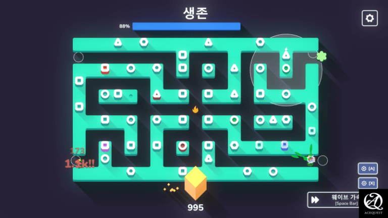 메타성장이 가미된 미니멀 타워 디펜스 아웃홀드(Outhold) 게임 리뷰 - +에이스 퀘스트+